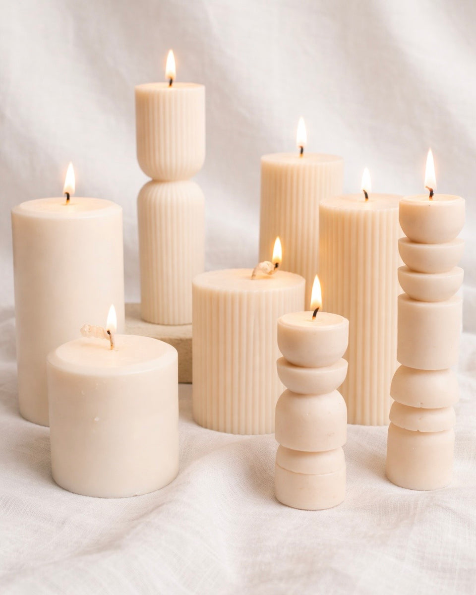 Aesthetic Pillar Candles Australia | Sculptural Soy Candles Melbourne ...