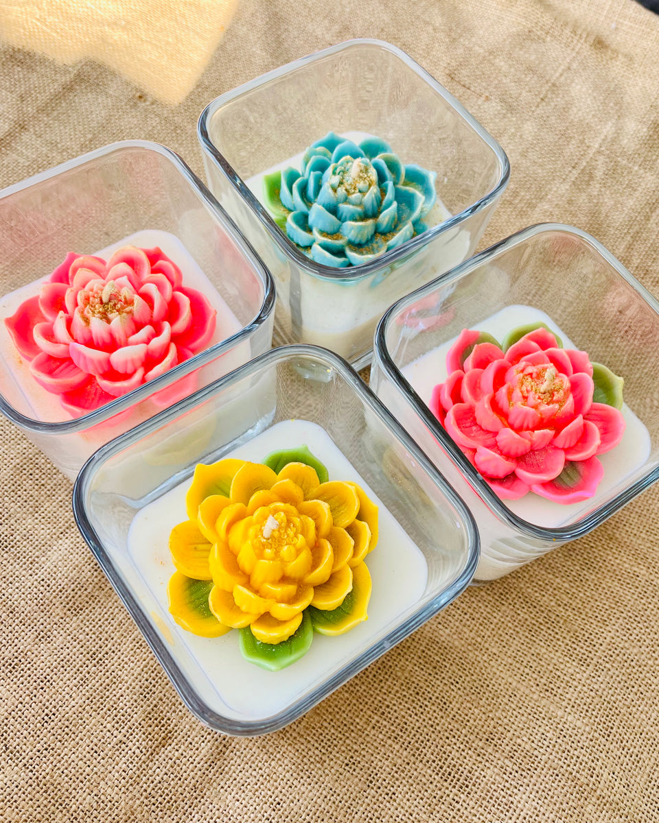 Lotus Bloom Cube – Limited Edition Candle – kourage & co.